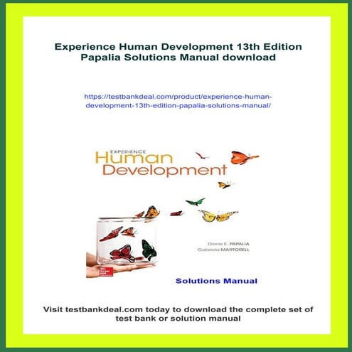 Experience Human Development 13th Edition Papalia Solutions Manual | PDF