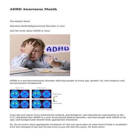 ADHD Awareness Month | PDF
