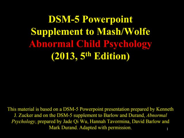 DSM IV & DSM-5 differences | PPTX