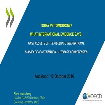 Flore-Anne Messy: Measuring financial literacy - NZ OECD Global ...