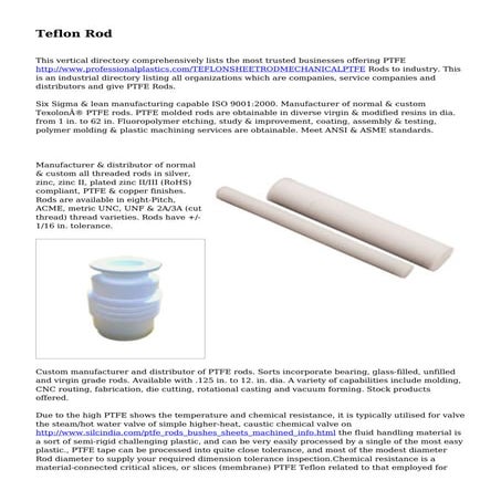 Teflon Rod | PDF