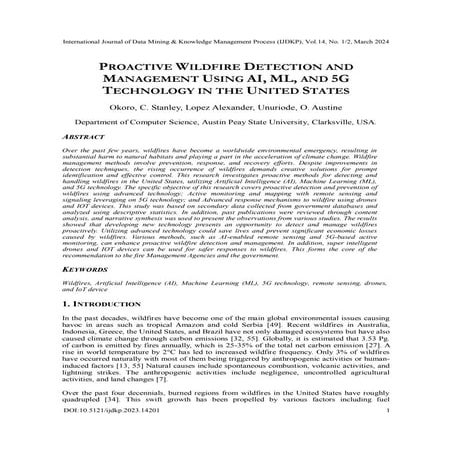 Proactive Wildfire Detection And Management Using Ai Ml And 5g Technology In The United States