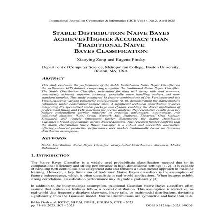 Stable Distribution Naive Bayes Achieves Higher Accuracy Than Traditional Naive Bayes ...