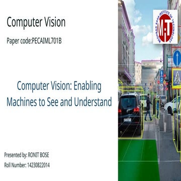 Computer vision ppt | PPTX