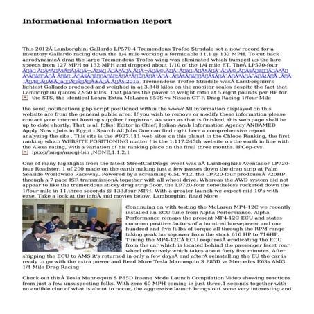 Left Bound Report with an Informational Table | DOCX
