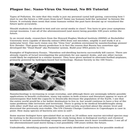 Plague Inc. Nano-Virus On Normal, No BS Tutorial | PDF