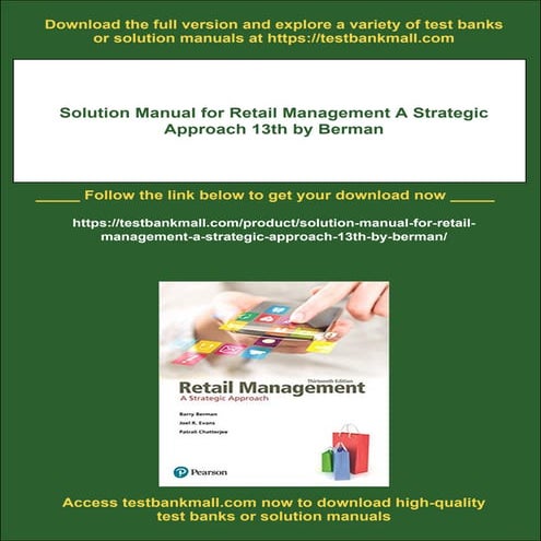 Solution Manual for Retail Management A Strategic Approach 13th by ...