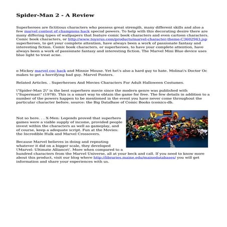 Spider-Man 2 - A Review | PDF