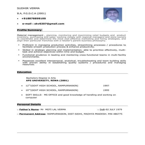 verma CV | PDF