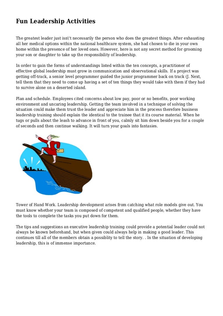 Fun Leadership Activities