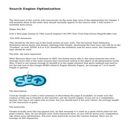 Search Engine Optimization | PDF