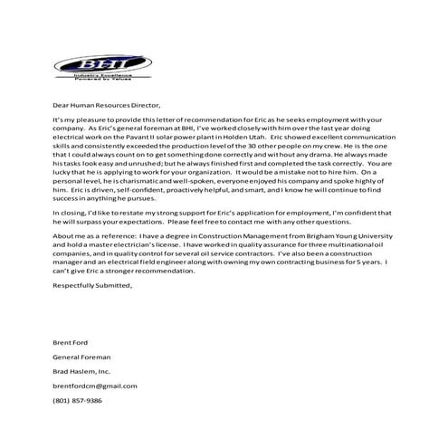 Letter recommendation | PDF