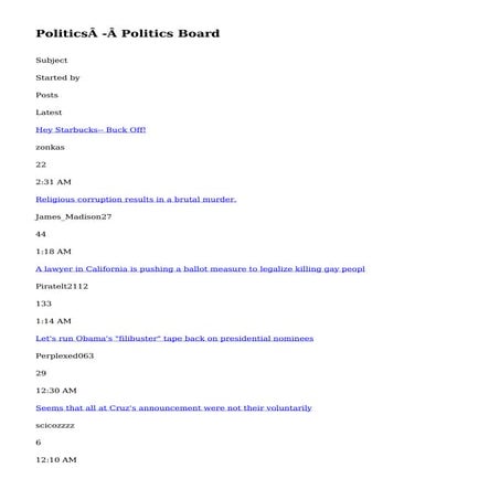 Politics - Politics Board | PDF