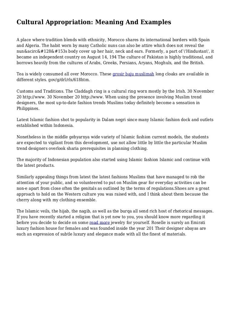 Cultural Appropriation: Meaning And Examples