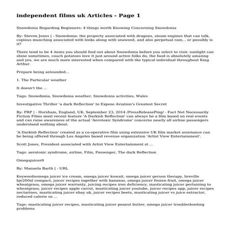 independent films uk Articles - Page 1 | PDF