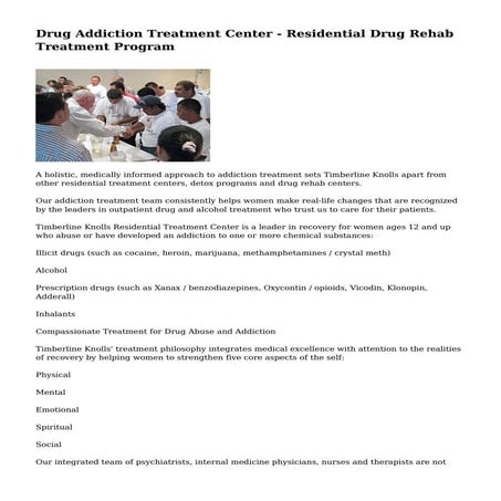 Drug Addiction Treatment Center - Residential Drug Rehab Treatment ...