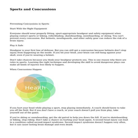 Sport safety and injury prevention | PPTX