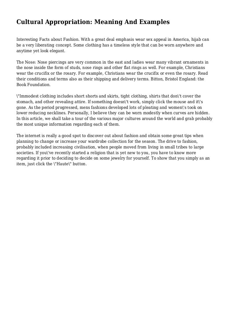 Cultural Appropriation: Meaning And Examples