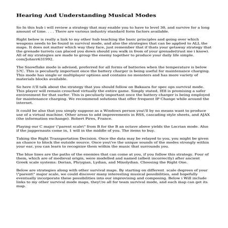 Hearing And Understanding Musical Modes | PDF