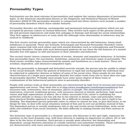 Personality Types | PDF