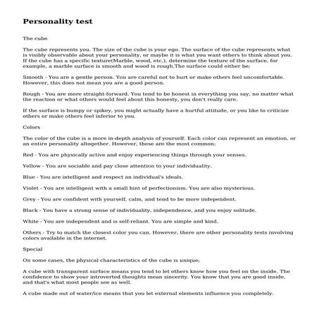 Personality test | PDF | Climbing | Extreme Sports