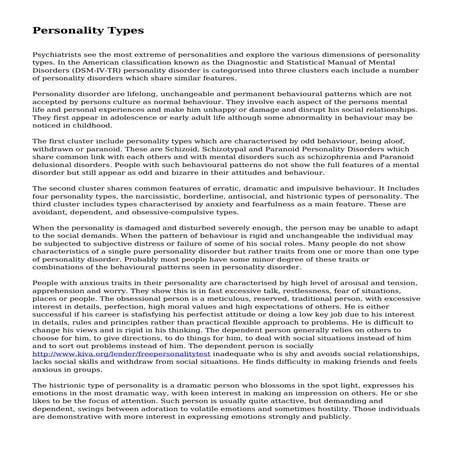 Five dimensions of personality | PPTX