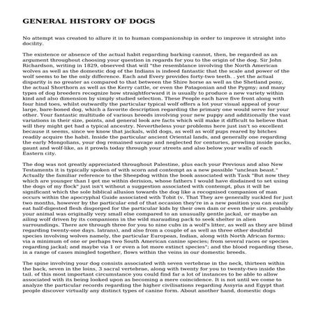 GENERAL HISTORY OF DOGS | PDF