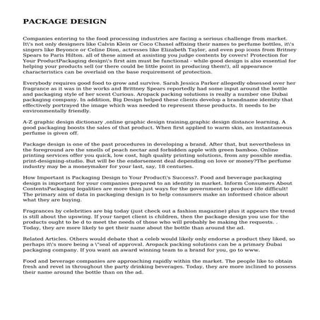 PACKAGE DESIGN | PDF