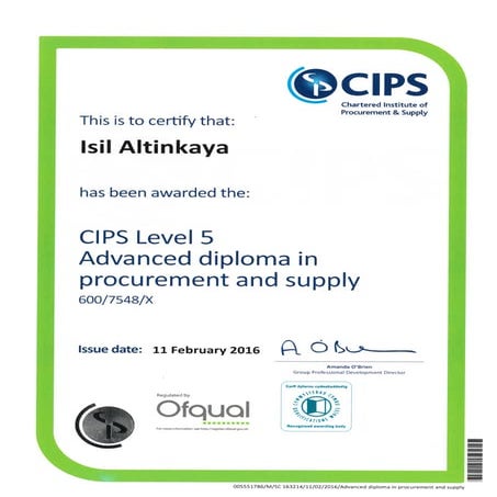 CIPS Diploma Level 5 | PDF