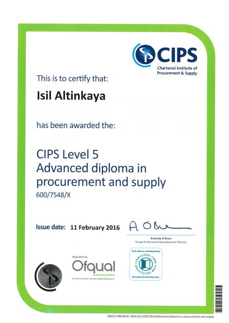 CIPS Level 3 Certificate | PDF