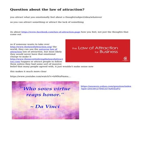 Question about the law of attraction? | PDF
