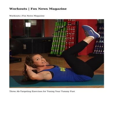 Workouts | Fox News Magazine | PDF