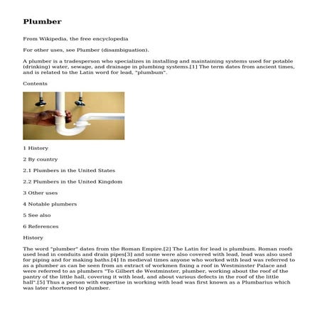 Plumber | PDF