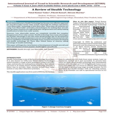 A Review of Stealth Technology | PDF