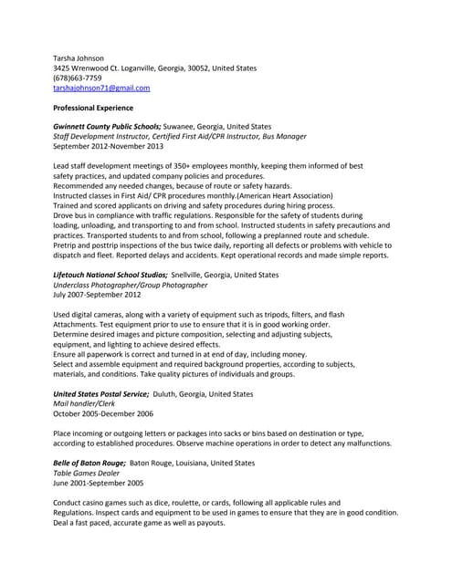 Foreman Joshua CV Resume | DOCX