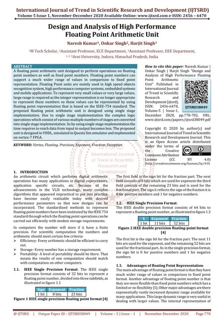 Design And Analysis Of High Performance Floating Point Arithmetic Unit 8079