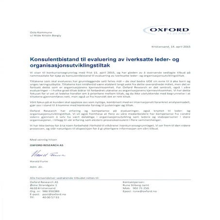 OR tilbudsbrev Sku 2015 | PDF
