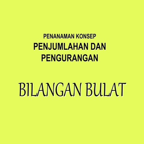 Bilangan bulat .pptmgmfbnmfbfndbfbfbfbfbfb | PPT