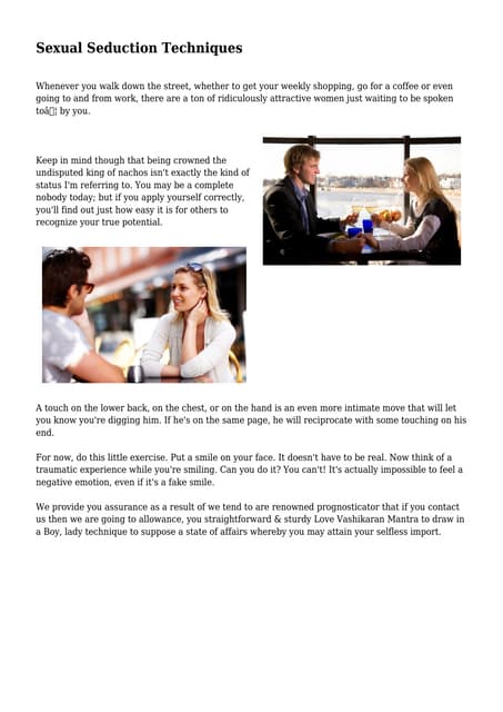 Seduction Techniques