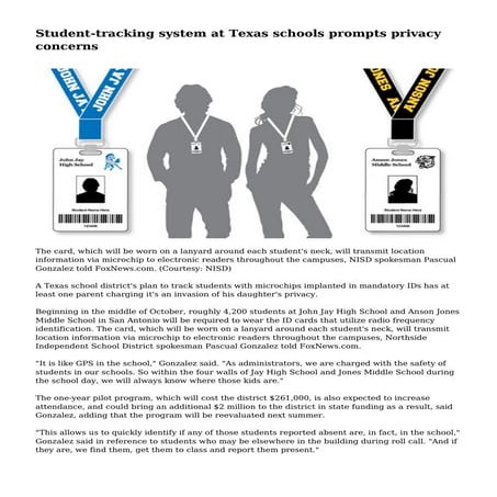 Student-tracking system at Texas schools prompts privacy concerns | PDF ...