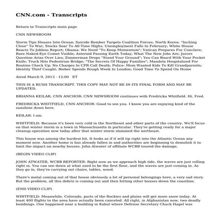 CNN.com - Transcripts | PDF