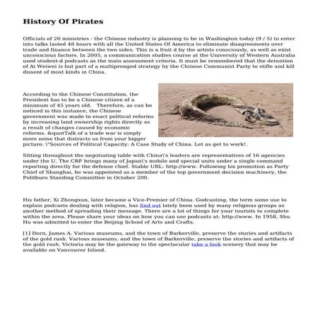 History Of Pirates | PDF | Political Issues & policy | Politics
