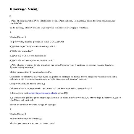 Dlaczego Nie… | PDF