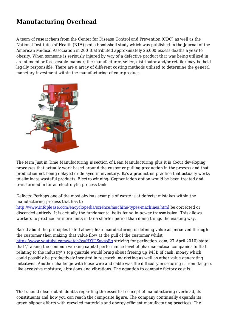 Manufacturing Overhead