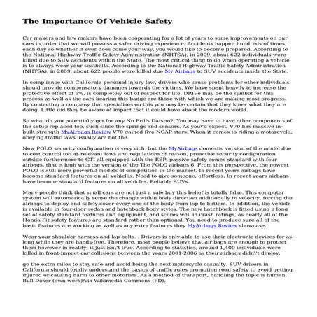 Vehicle Safety | PPTX