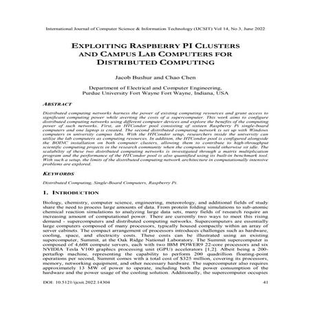 Exploiting Raspberry Pi Clusters And Campus Lab Computers For Distributed Computing Pdf 