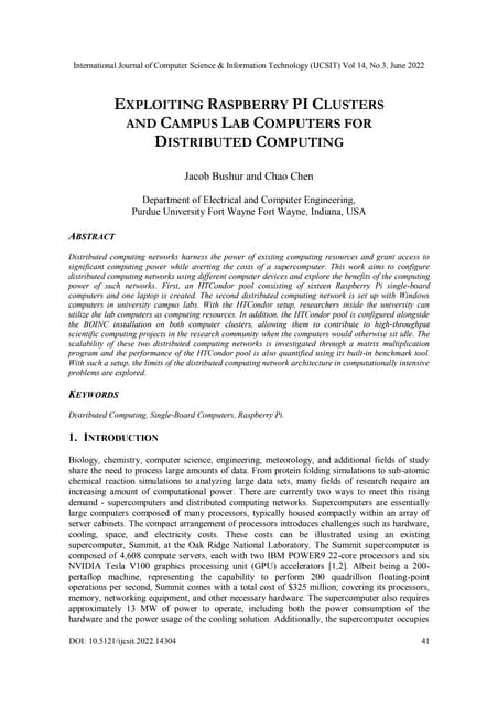 Exploiting Raspberry Pi Clusters And Campus Lab Computers For 3793