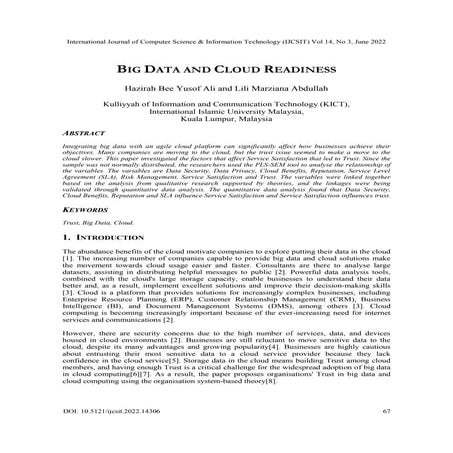 Big Data and Cloud Readiness | PDF