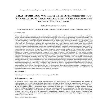 REVOLUTIONISING TRANSLATION TECHNOLOGY: A COMPARATIVE STUDY OF VARIANT ...