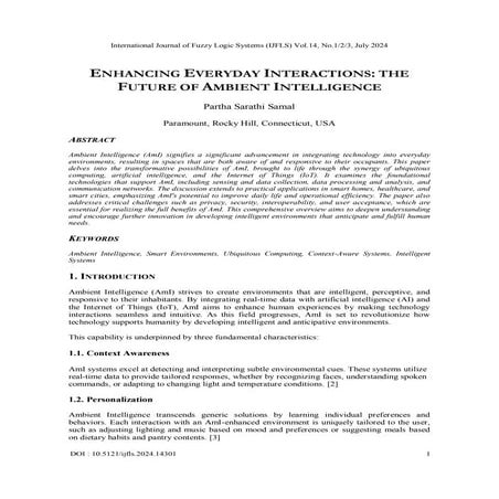 Enhancing Everyday Interactions: The Future of Ambient Intelligence | PDF